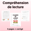 Compréhension de lecture 5e et 6e année - Cahier de texte