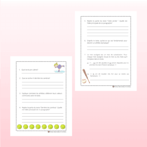 Compréhension de lecture 5e et 6e année - Cahier de texte