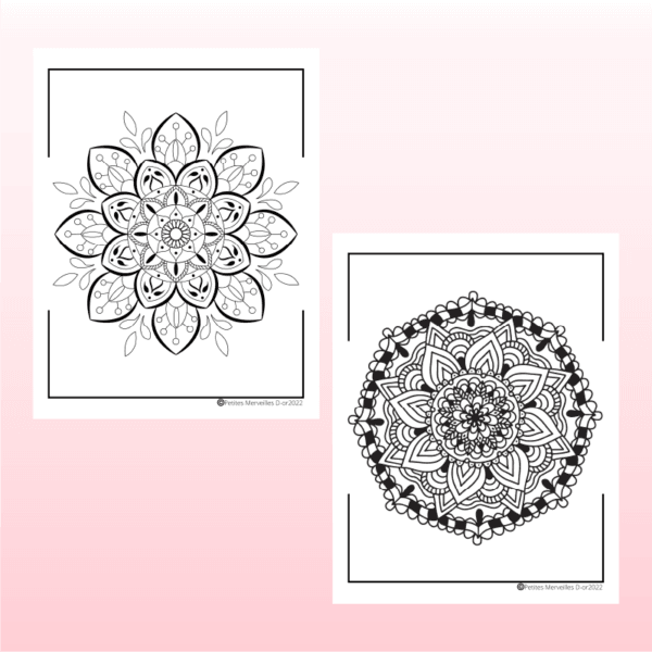 Dessins mandalas à colorier - Activité de coloriage en famille