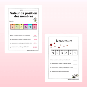 Valeur de position des nombres 3e cycle - Cahier d'exercices