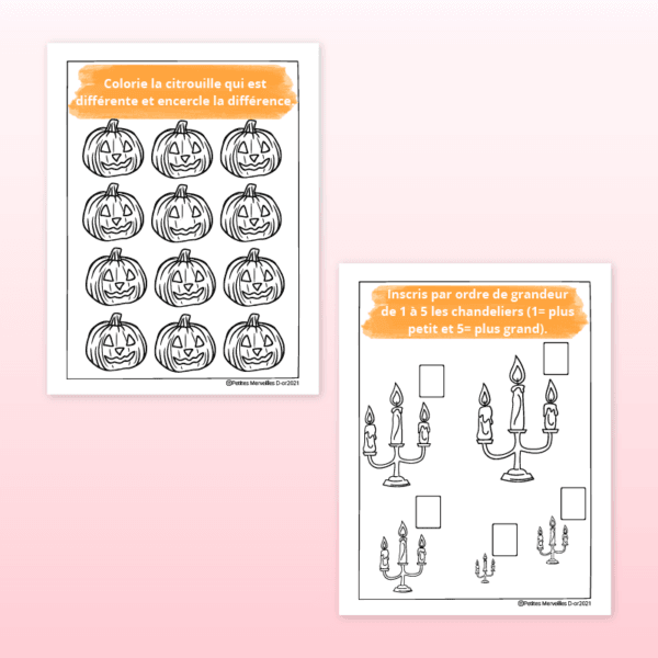 Cahier d’activités Halloween – Pour enfants au préscolaire