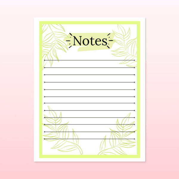 Feuilles de note à imprimer - Matériel pédagogique gratuit
